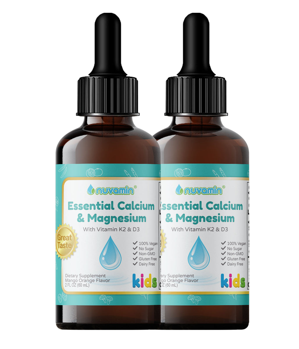 Liquid Calcium & Magnesium Drops for Kids, Baby, Toddlers & Adults Bun ...